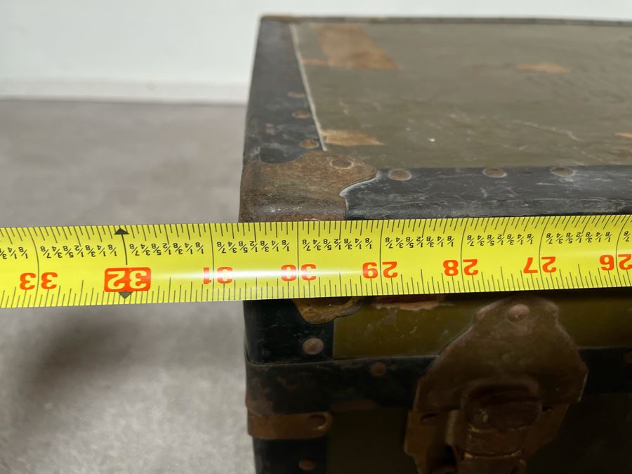 Vintage Marine Corps Foot Locker Footlocker Trunk 31W X 17D X 13H