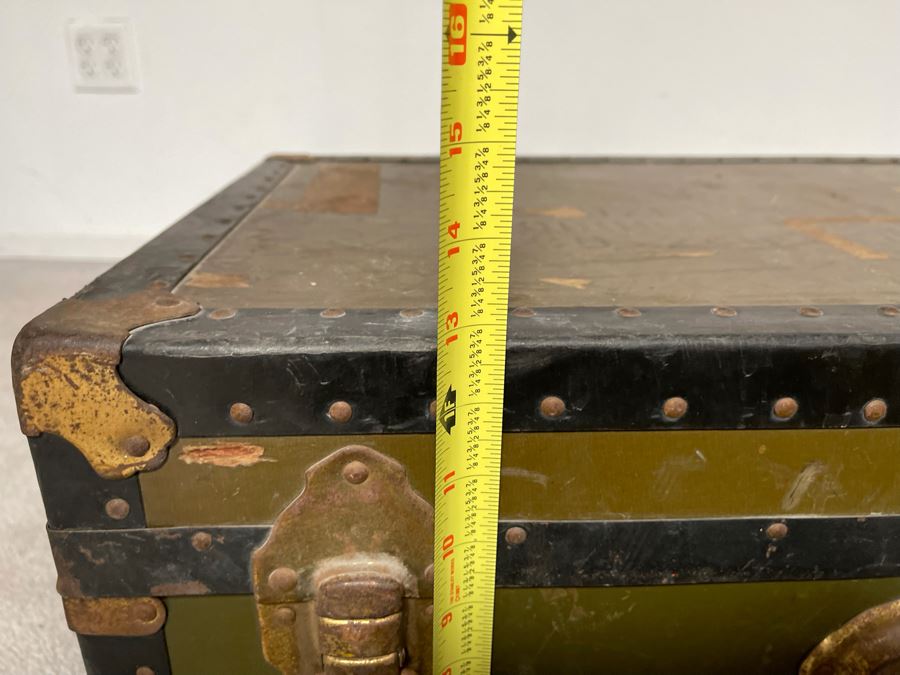 Vintage Marine Corps Foot Locker Footlocker Trunk 31W X 17D X 13H