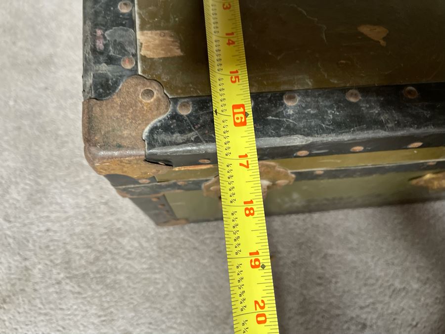 Vintage Marine Corps Foot Locker Footlocker Trunk 31W X 17D X 13H