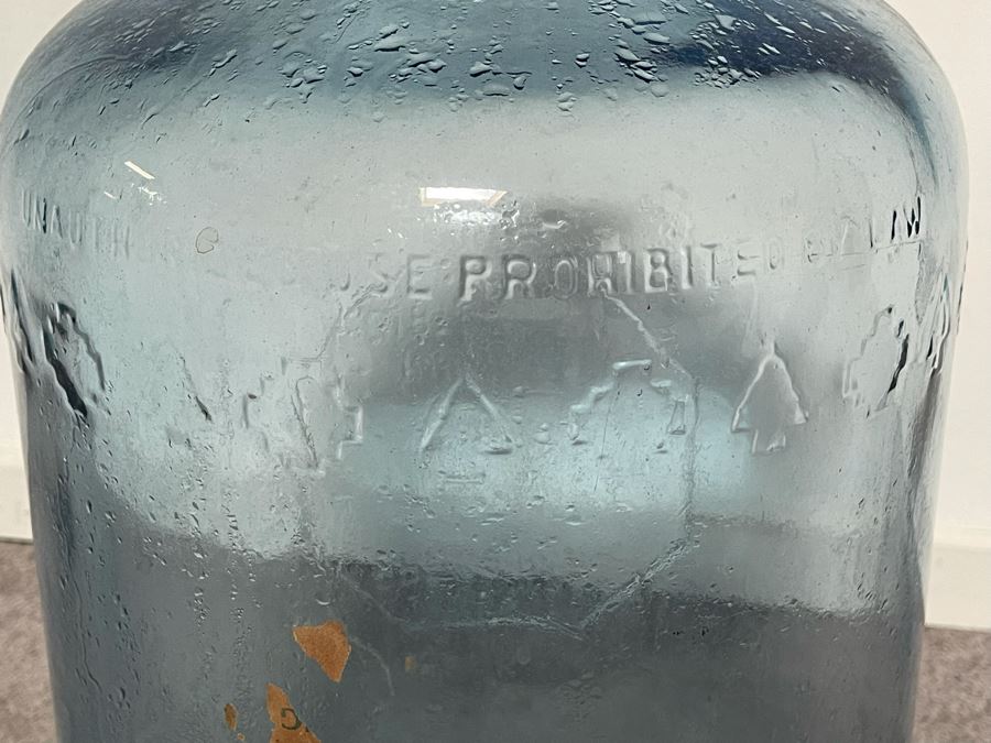 Vintage Arrowhead Glass 5 Gal. Water Jug Bottle