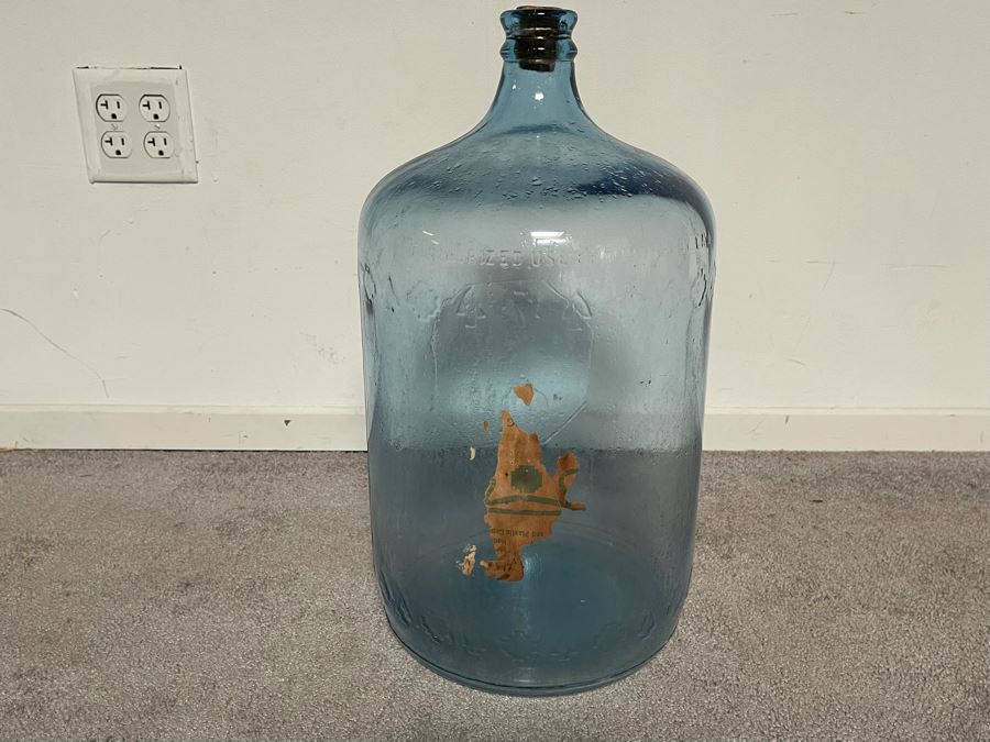 Vintage Arrowhead Glass 5 Gal. Water Jug Bottle