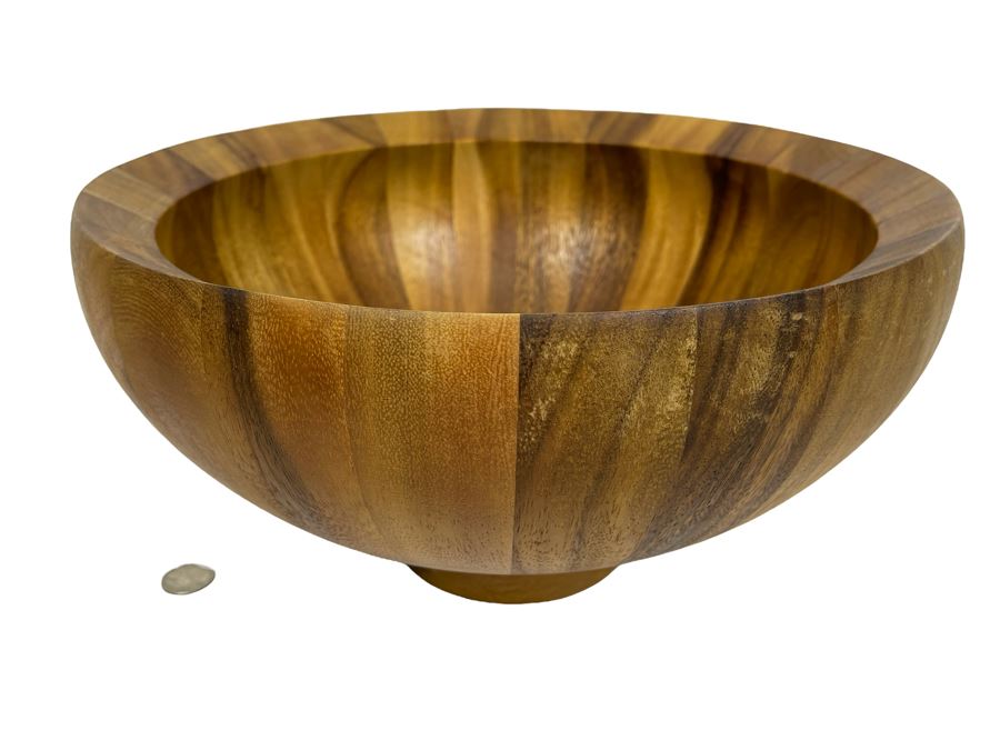 Gorgeous Nambe Wooden Bowl 13.25W X 7H