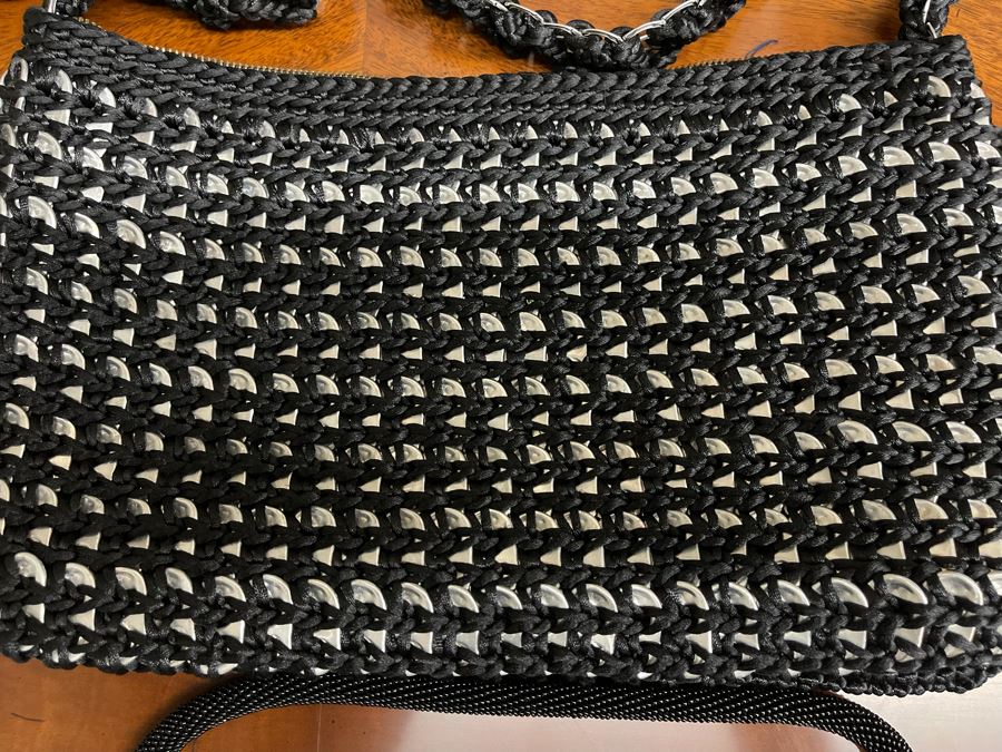 (3) Beaded Purses And (1) Soda Pop Top Tab Handbag