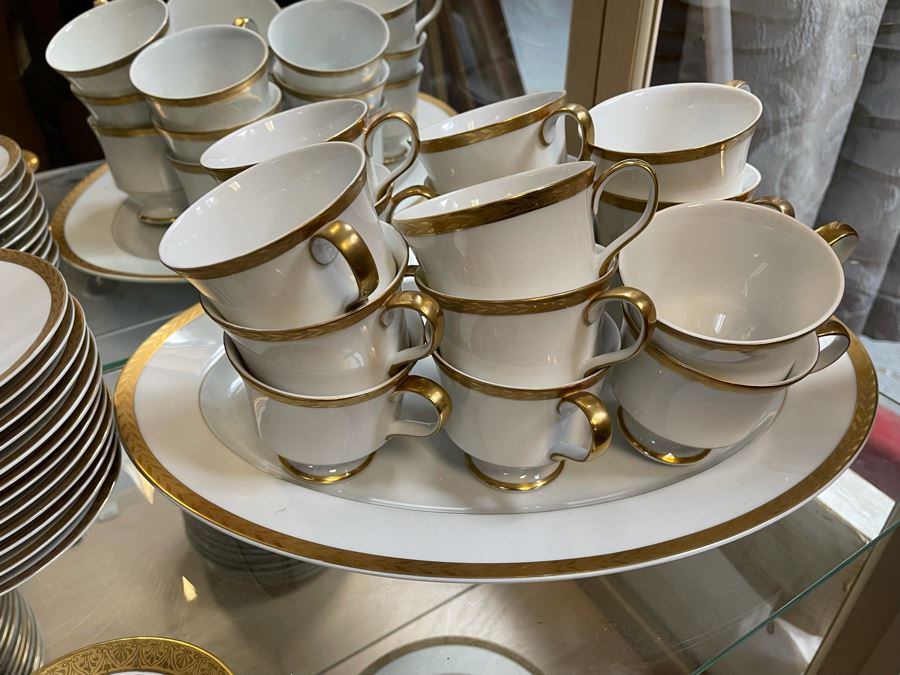 Last Minute Add - Sango Japanese China Set Royalty Gold Rim Pattern 3625