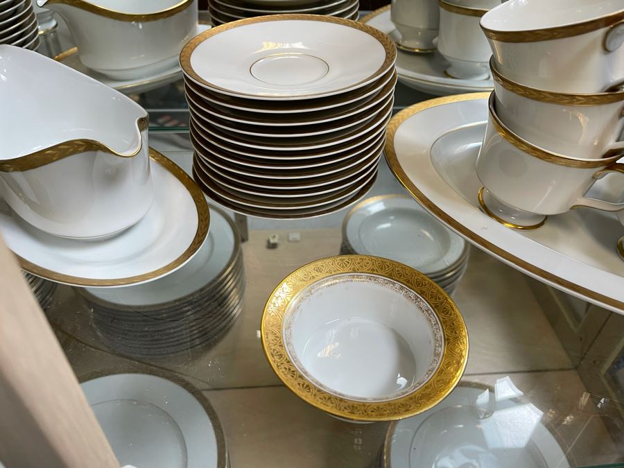Last Minute Add - Sango Japanese China Set Royalty Gold Rim Pattern 3625