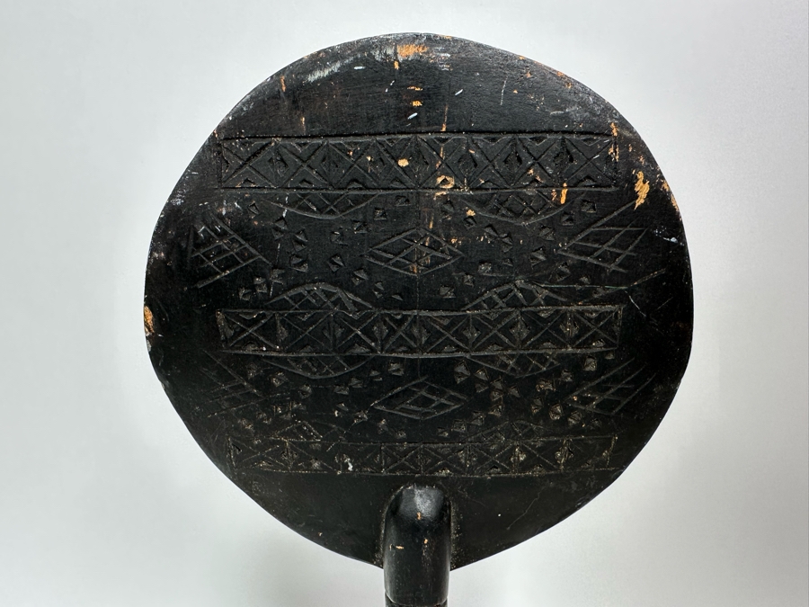 Vintage Carved Wooden African Fertility Sculpture Symbol Doll 6.5W X 15H