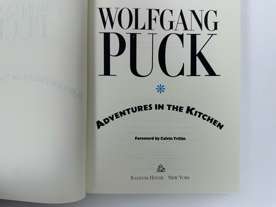 Signed First Edition Cookbook Wolfgang Puck Adventures In The Kitchen ...