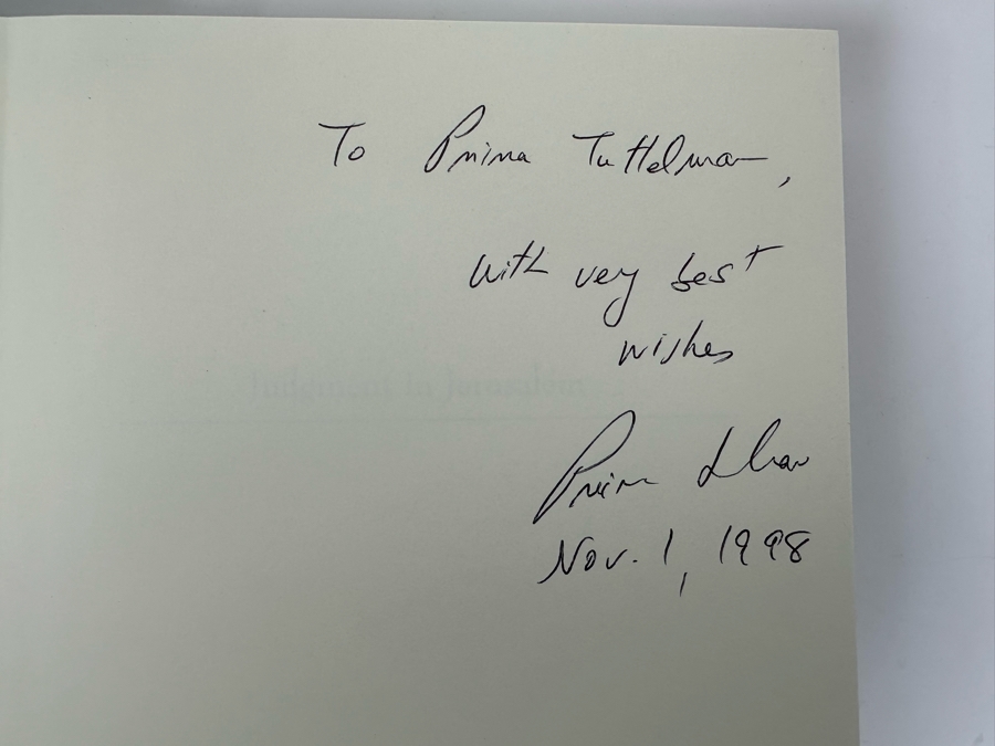 Signed Book Judgment In Jerusalem Chief Justice Simon Agranat And The ...