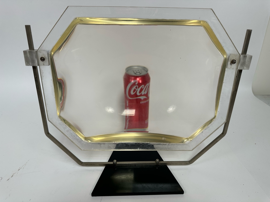 Vintage Mid Century Acrylic Television Screen Magnifier Stand 15w X 9d X 13h