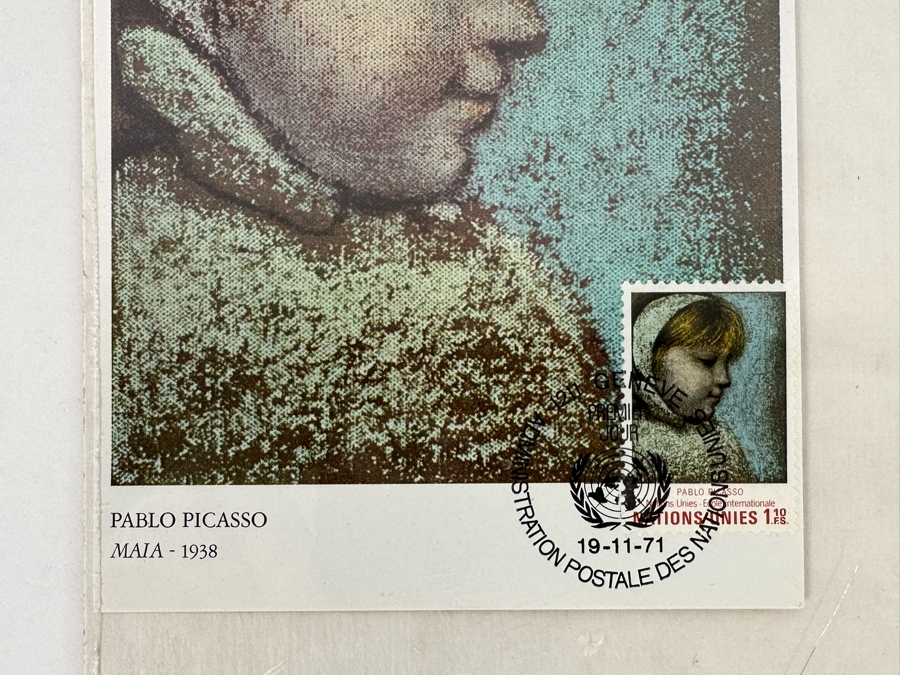 Sealed Pablo Picasso Maia 1938 United Nations Stamp First Day Cover 1971 4 X 6