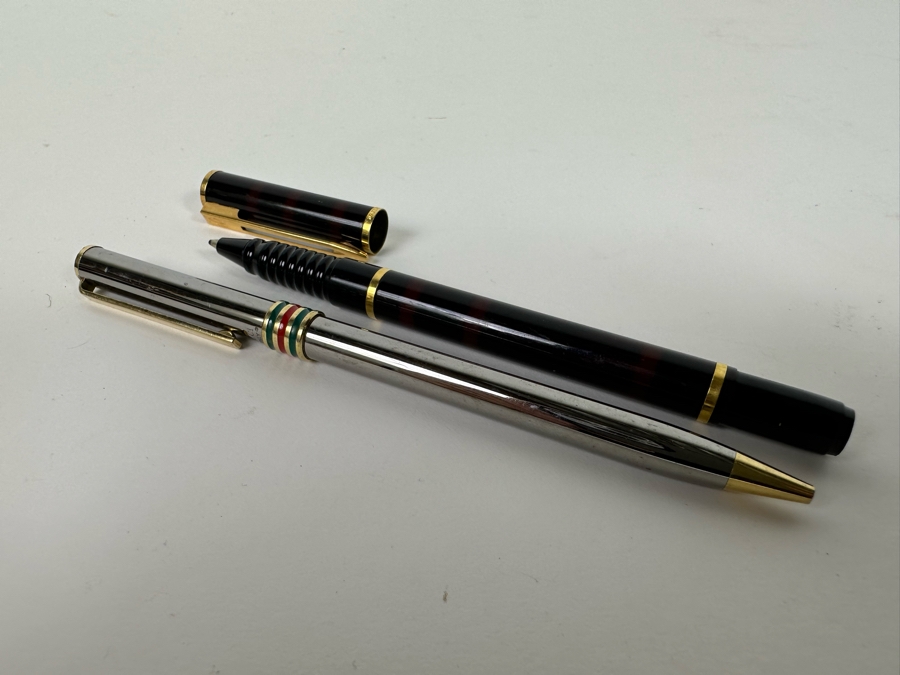 Vintage GUCCI Ballpoint Pen And Waterman France Ballpoint Pen