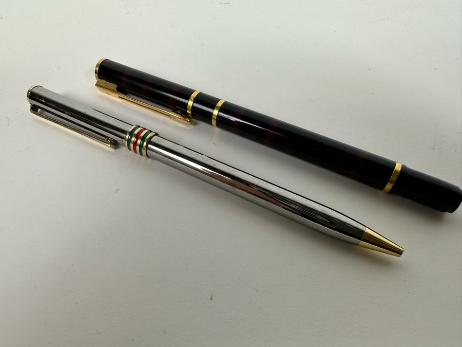 Vintage GUCCI Ballpoint Pen And Waterman France Ballpoint Pen