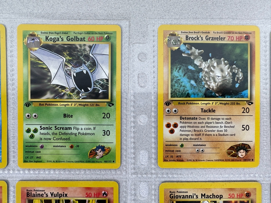 1999-2000 1st Edition Pokemon Cards - 18 Cards Stored In Protective Sleeves Ready For Grading