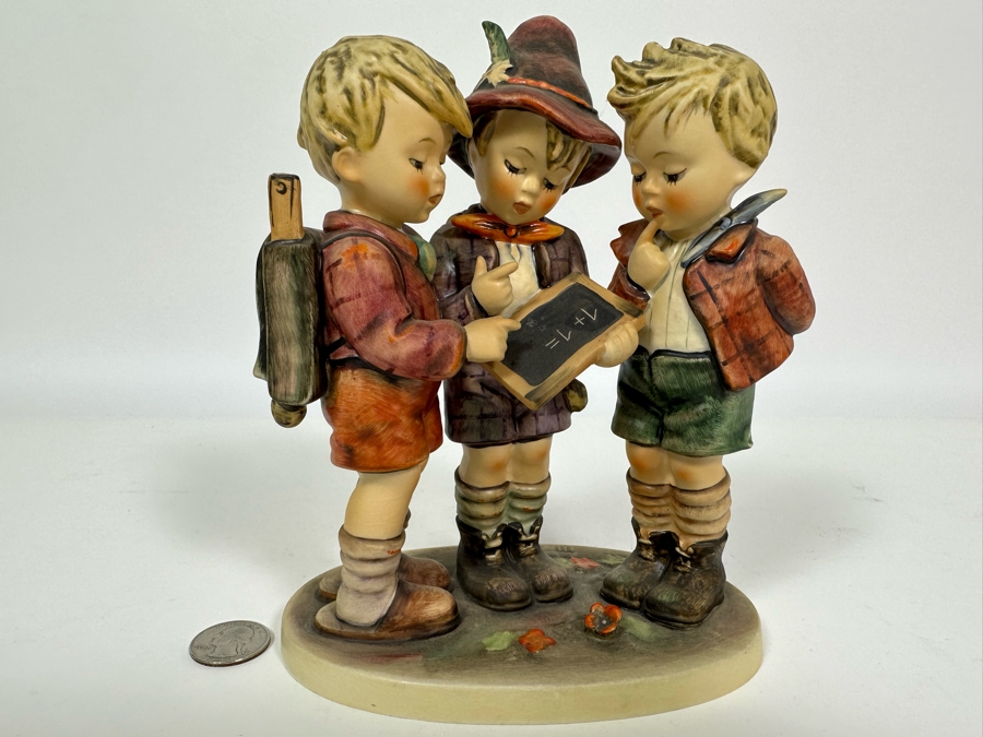 Vintage German Hummel 'School Boys' Figurine c1961 7.25H