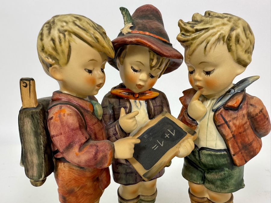Vintage German Hummel 'School Boys' Figurine c1961 7.25H
