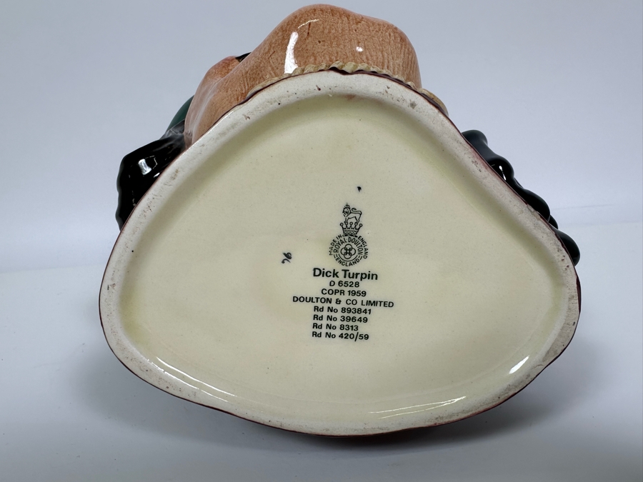 Vintage 1959 Royal Doulton Toby Mug 'Dick Turpin' D6528 Large Made In England 7.25H