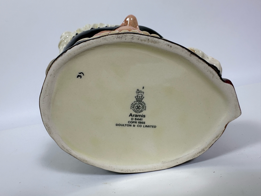 Vintage 1955 Royal Doulton Toby Mug 'Aramis' D6441 Large Made In England 7.25H