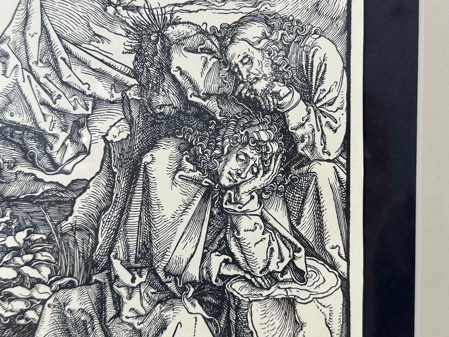 After Albrecht Durer 'Christ On The Mount Of Olives' Print 13 X 17 In Gold Frame 32 X 38