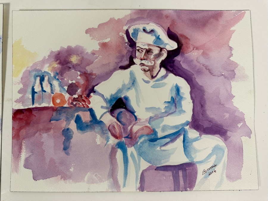 Bonnie Lee Roth (B. 1942, Southern California) Four Original Watercolor ...