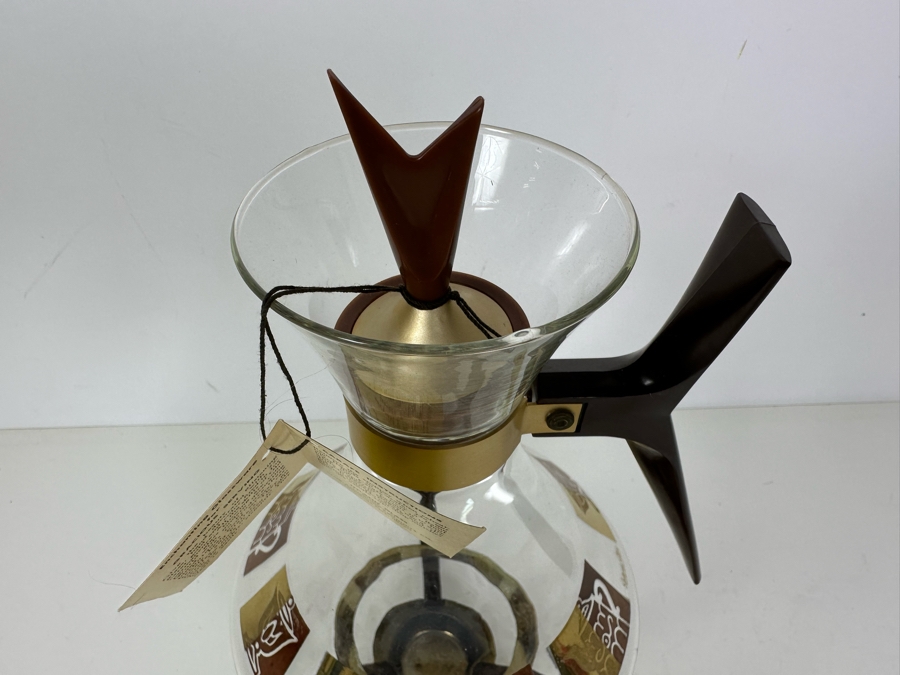 Vintage Mid-Century Modern Inland Glass Carafe With 22-Carat Gold ...