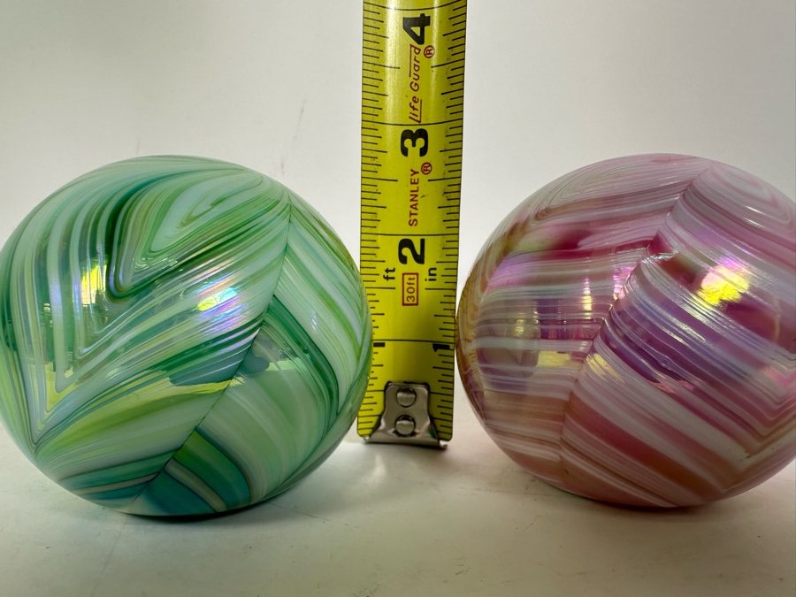 Pair Of Vintage Gibson Paperweights 2.75'H