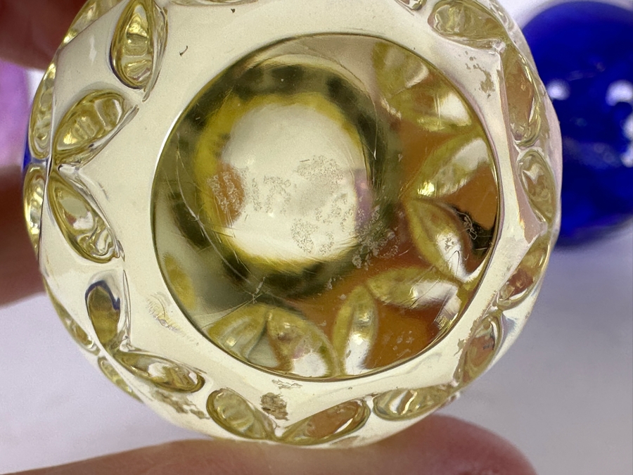 Waterford Glass Egg Paperweight, OBG Art Glass Egg Paperweight And Pair ...