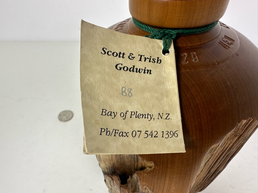 Scott & Trish Godwin Handmade Bottle Crafted From The Wood Of An ...