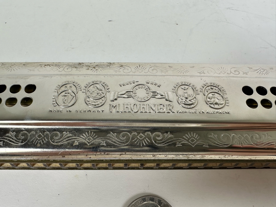 Vintage M. Hohner Harmonica Made in Germany 7'W