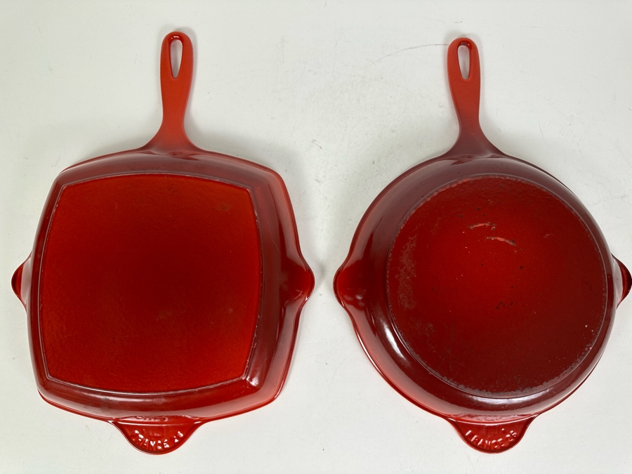 Pair of Red Le Creuset Pans