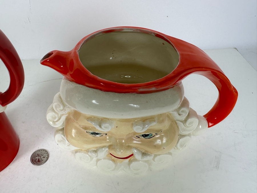 Vintage 1959 MCM Santa Claus Pitcher By Holt-Howard 7.5'H And Vintage ...