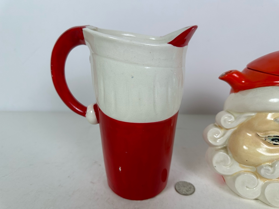 Vintage 1959 MCM Santa Claus Pitcher By Holt-Howard 7.5'H And Vintage ...