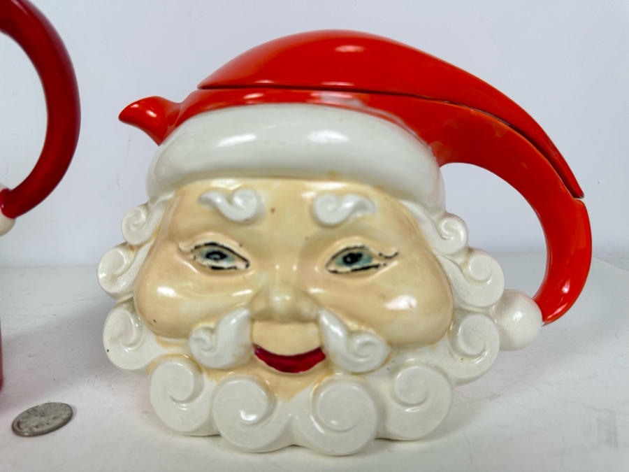 Vintage 1959 MCM Santa Claus Pitcher By Holt-Howard 7.5'H And Vintage ...
