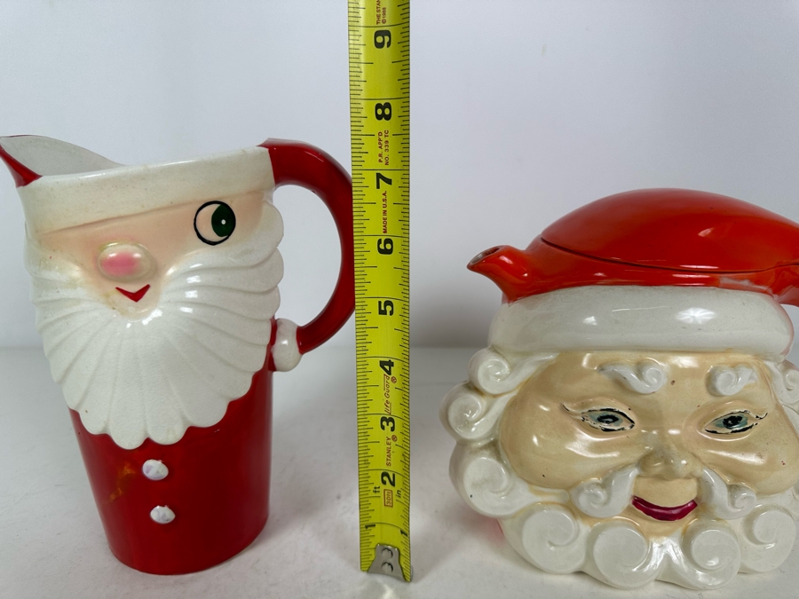 Vintage 1959 MCM Santa Claus Pitcher By Holt-Howard 7.5'H And Vintage ...