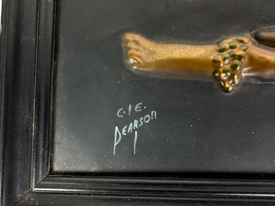 Vintage Mid-Century Modern Repousse Copper Painting Signed C. E ...