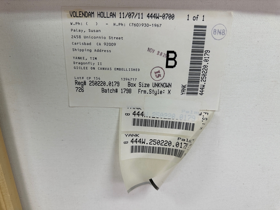 Just Added - Tim Yanke 'Dragonfly II' Hand Signed Limited Edition ...