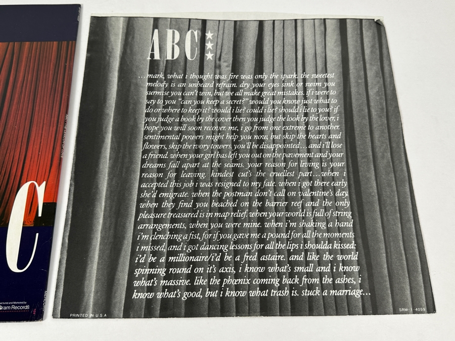 ABC - The Lexicon Of Love SRM-1-4059 Mercury Vinyl Record 1982