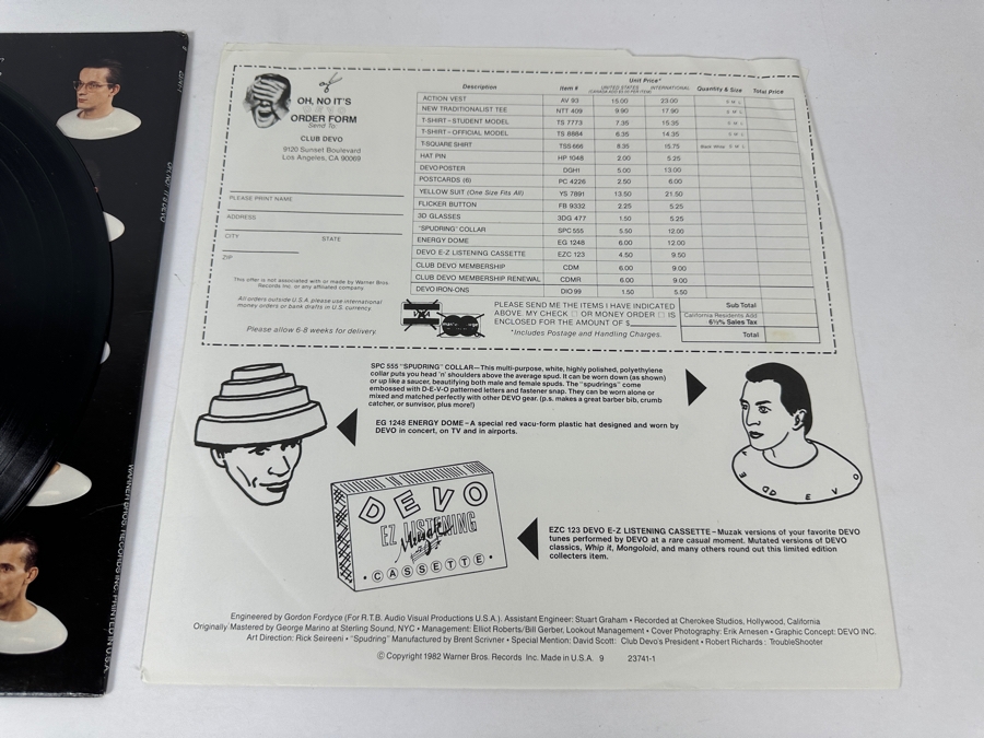 DEVO - Oh, No! It's Devo 1-23741 Warner Bros Records Vinyl Record 1982