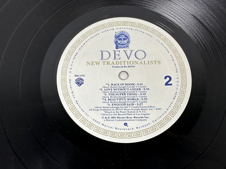 DEVO - New Traditionalists BSK-3595 Warner Bros Records Vinyl Record With Poster 1981