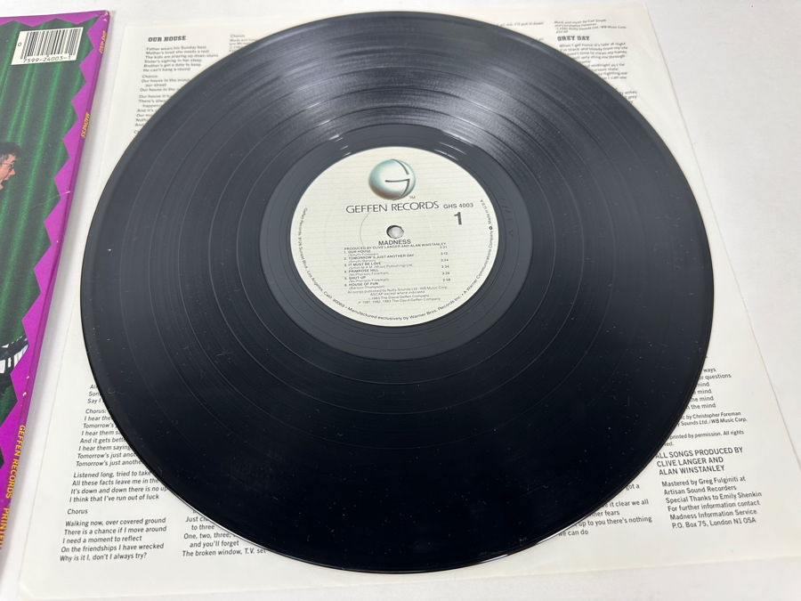 Madness - Madness GHS 4003 Geffen Records Vinyl Record 1983 Promo Copy