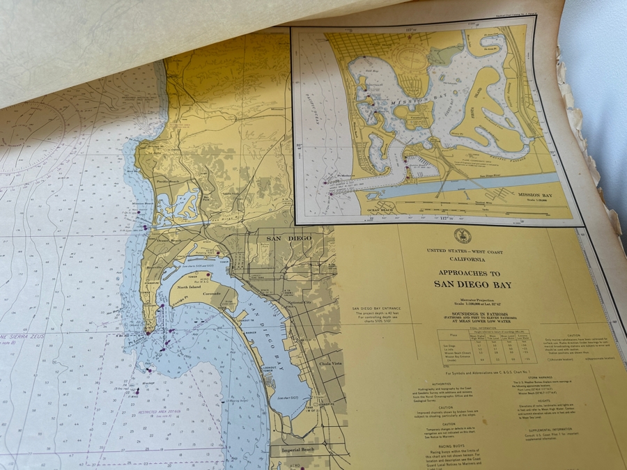 Just Added - Huge Lot Of Vintage 1970s/80s Nautical Charts Marine ...