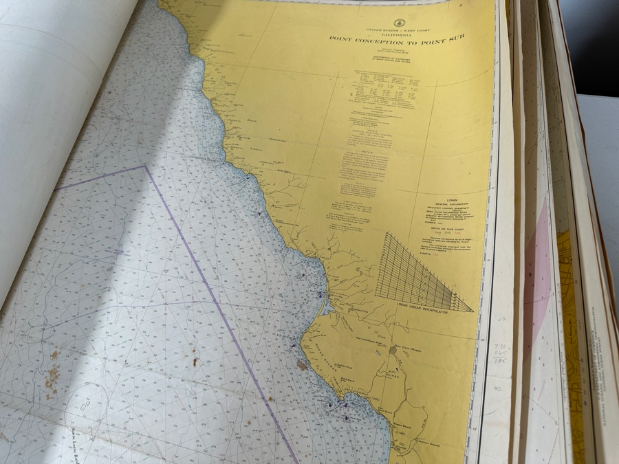 Just Added - Huge Lot Of Vintage 1970s/80s Nautical Charts Marine ...
