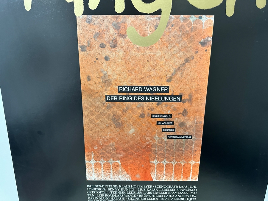 Vintage 1987 German Richard Wagner's Ringen Opera Poster Mounted On ...