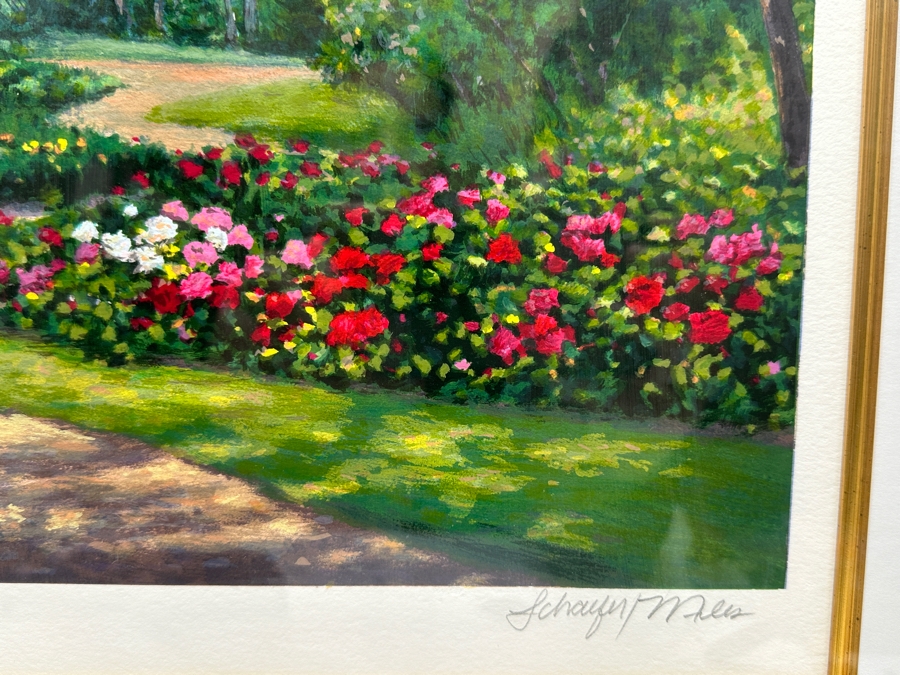 Schaefer / Miles Hand Signed Limited Edition Serigraph Titled 'Garden ...