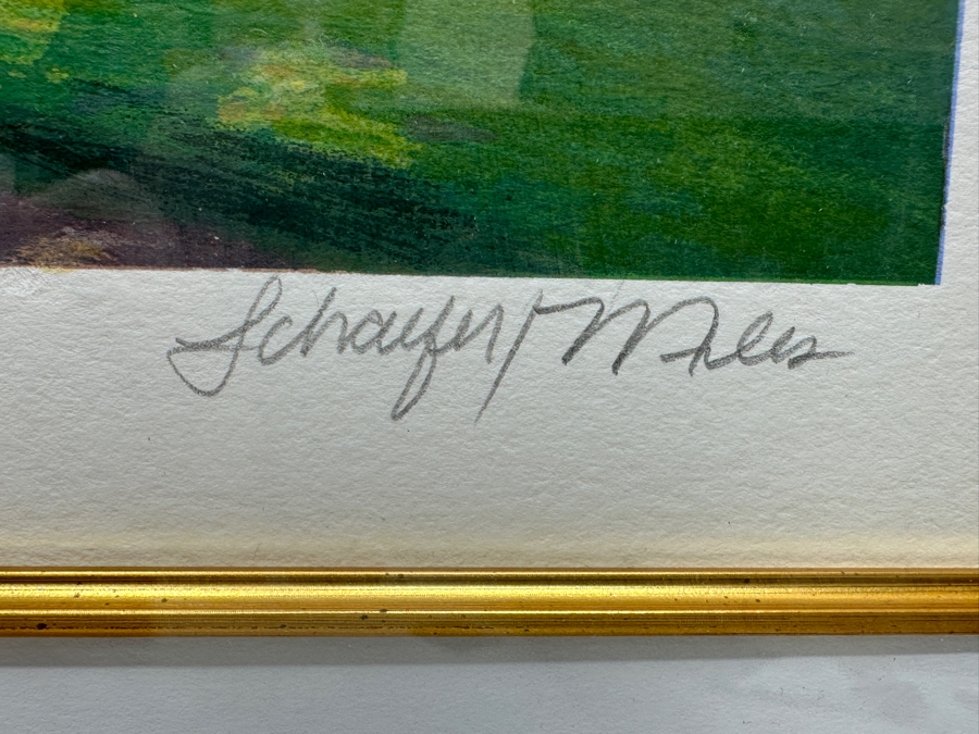 Schaefer / Miles Hand Signed Limited Edition Serigraph Titled 'Garden ...