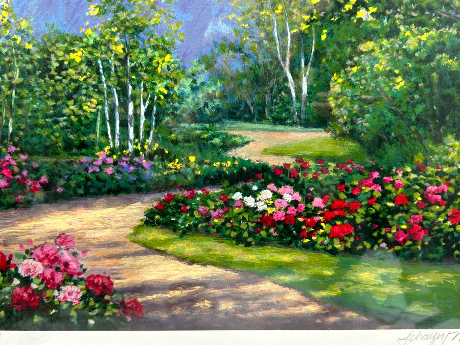 Schaefer / Miles Hand Signed Limited Edition Serigraph Titled 'Garden ...