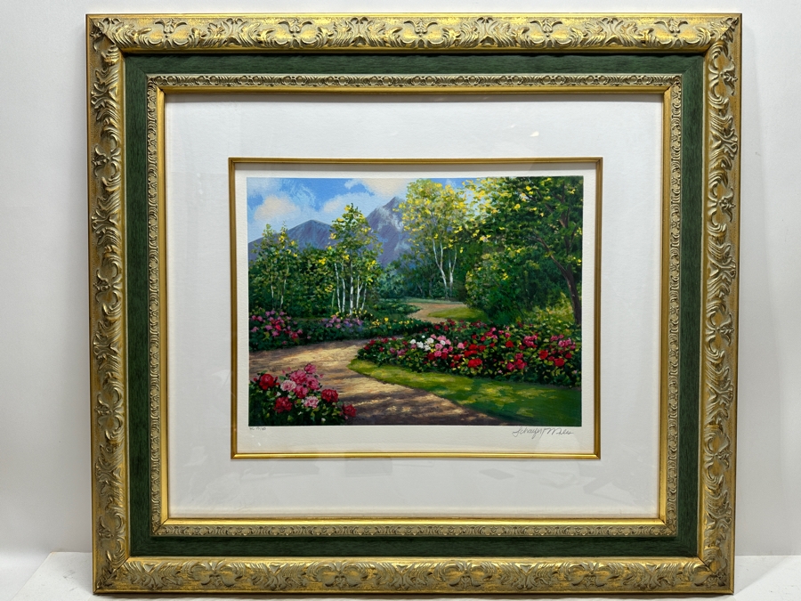 Schaefer / Miles Hand Signed Limited Edition Serigraph Titled 'Garden ...