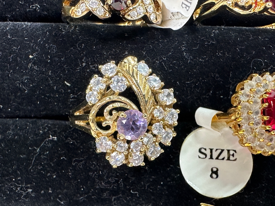 Just Added - (8) Costume Jewelry Rings - Some With Natural Stones ...