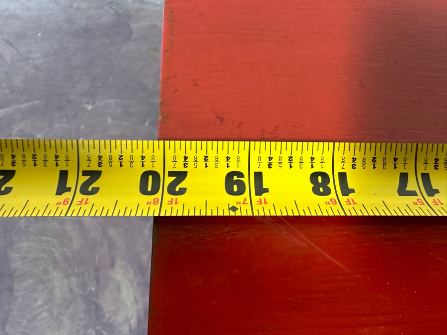 Two Vintage Thai Wooden Low Red & Gold Carved Wooden Tables With Floral ...