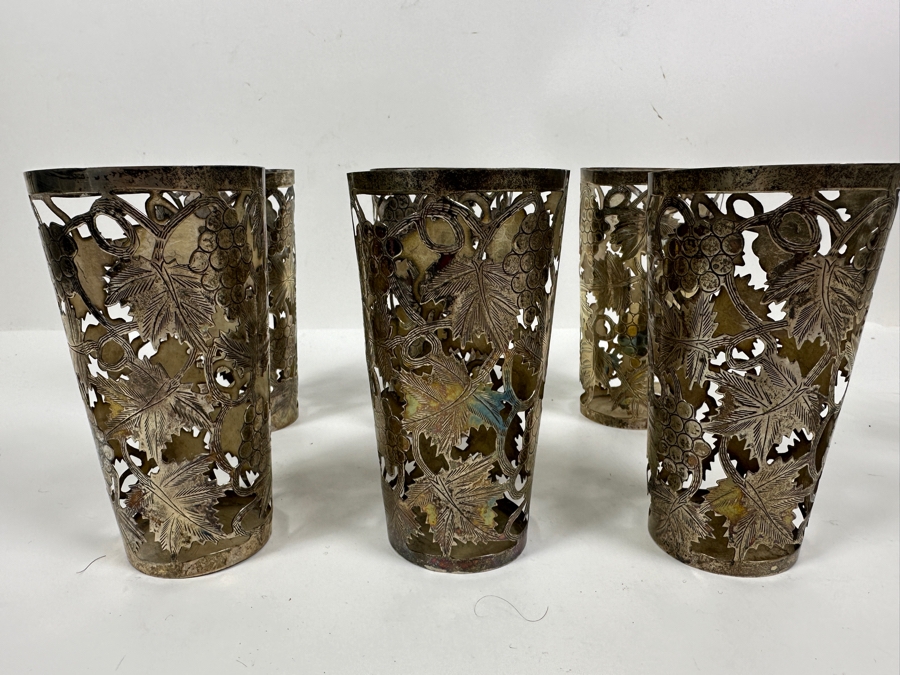 Just Added - Vintage Sterling Silver Overlay Glasses Total Sterling Weight W/O Glass 343.7g ...