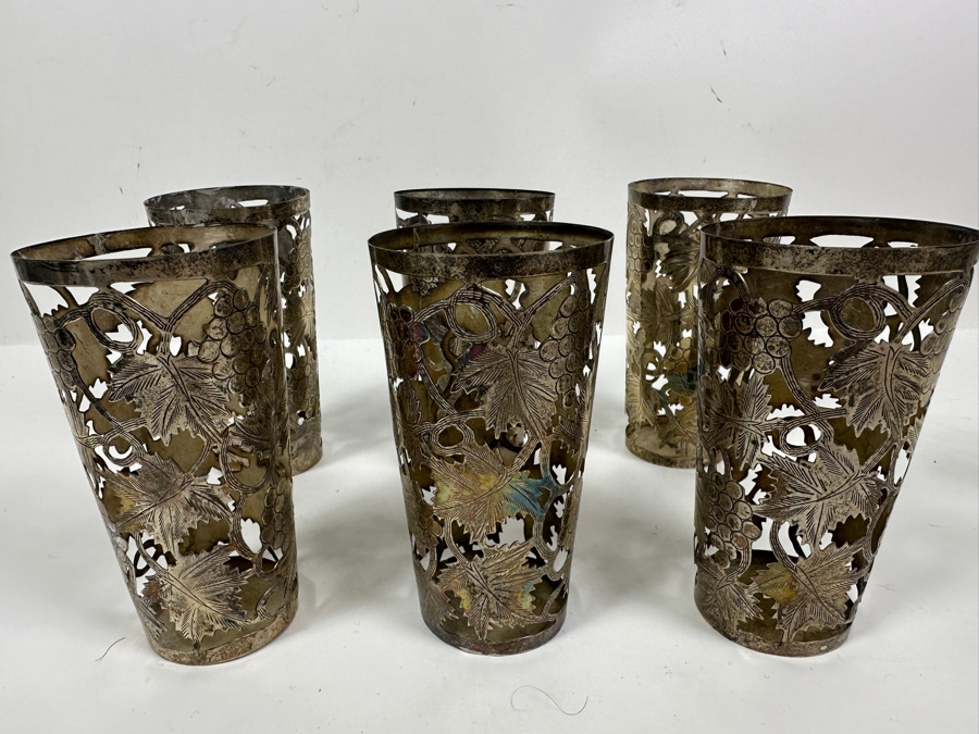 Just Added - Vintage Sterling Silver Overlay Glasses Total Sterling Weight W/O Glass 343.7g ...